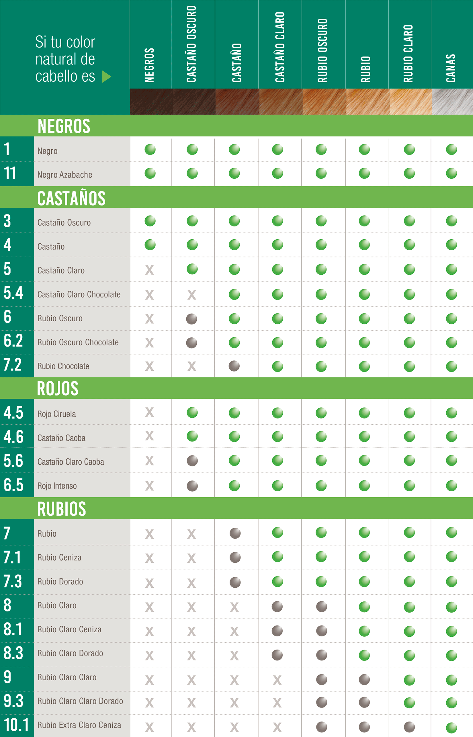 Guía de elección de color - L'eau Vive